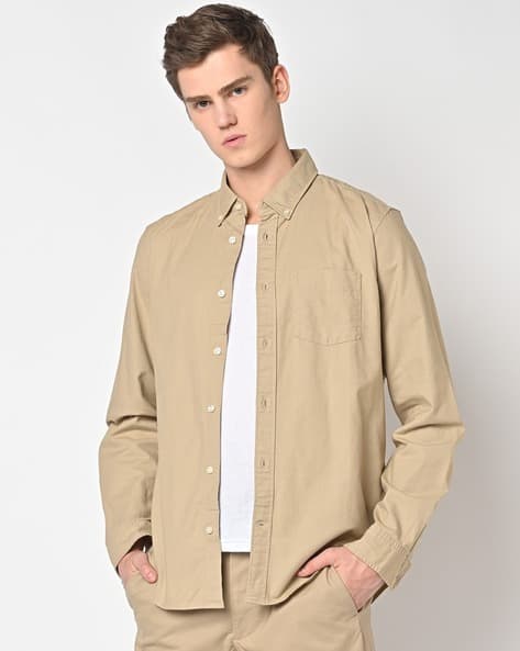Buy Beige Shirts for Men by GAP Online | Ajio.com