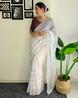 Buy White Sarees for Women by GRIVA DESIGNER Online | Ajio.com