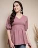 Buy Mauve Tops for Women by STYLUM Online | Ajio.com