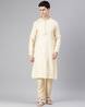 Buy Cream 2-Piece Ethnic Suit for Men by MANTHAN Online | Ajio.com
