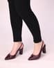Buy Maroon Heeled Sandals for Women by T.ELEVEN Online | Ajio.com