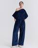 Buy Navy Blue Trousers & Pants for Women by No Grey Area Online | Ajio.com