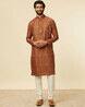 Buy Rust 2-Piece Ethnic Suit for Men by MANYAVAR Online | Ajio.com