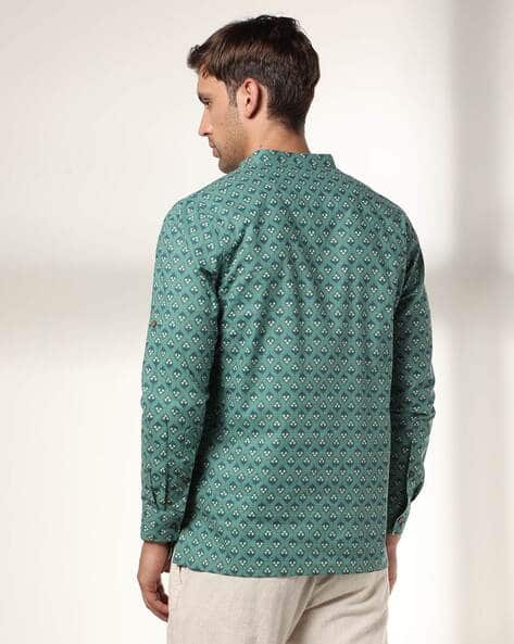 Buy Teal Green Kurtas for Men by SAMAV Online | Ajio.com