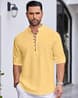 Buy Yellow Kurtas for Men by FINIVO Online | Ajio.com