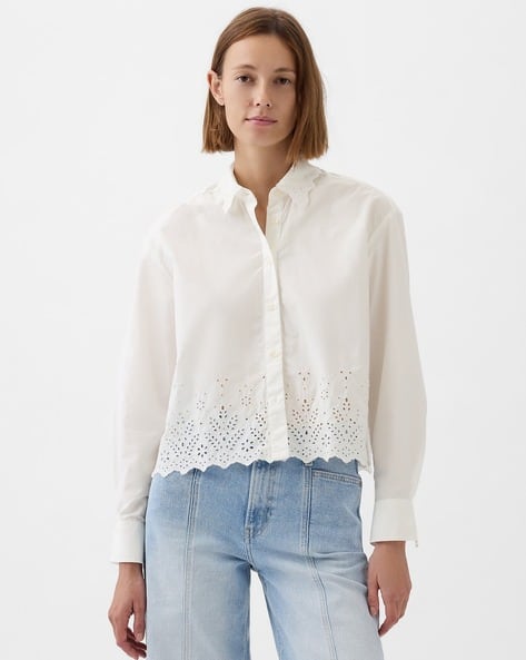 Buy White Shirts for Women by GAP Online Ajio