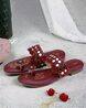 Buy Maroon Flat Sandals for Women by Toris Online | Ajio.com