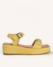 Buy Lemon Yellow Heeled Sandals for Women by YOUSTA Online | Ajio.com