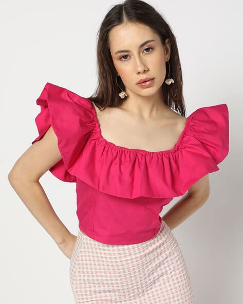 Buy Pink Tops for Women by YOUSTA Online | Ajio.com