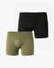 Buy Olive Green & Grey Boxers for Men by YOUSTA Online | Ajio.com