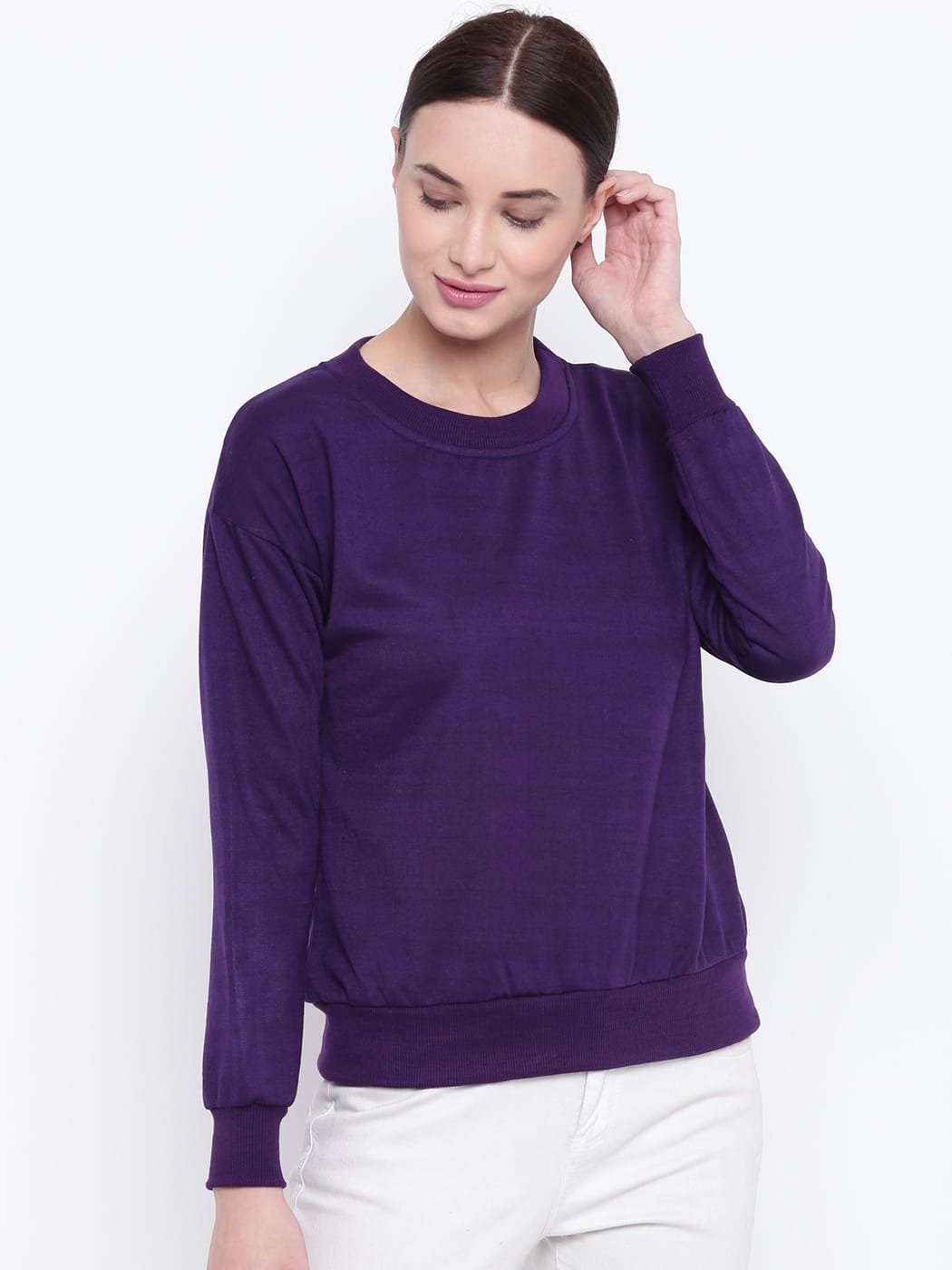 Purple sweatshirt womens store