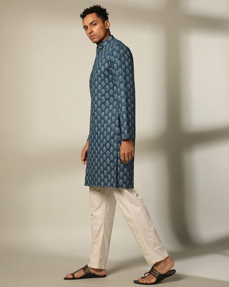 Buy Blue Kurtas for Men by SAMAV Online | Ajio.com