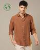 Buy Rust Shirts for Men by Proearth by AZORTE Online | Ajio.com