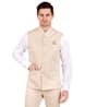 Buy Light Fawn 3-Piece Ethnic Suit for Men by GracyShade Online | Ajio.com