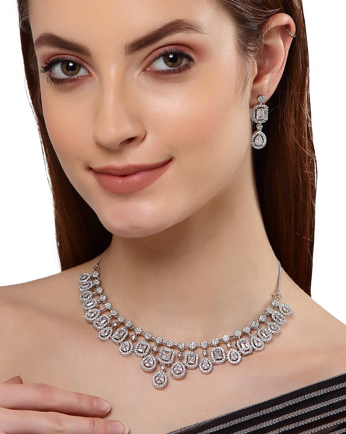 Buy Silver FashionJewellerySets for Women by Karatcart Online Ajio