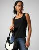 Buy Jet Black Tops for Women by Outryt by AZORTE Online | Ajio.com