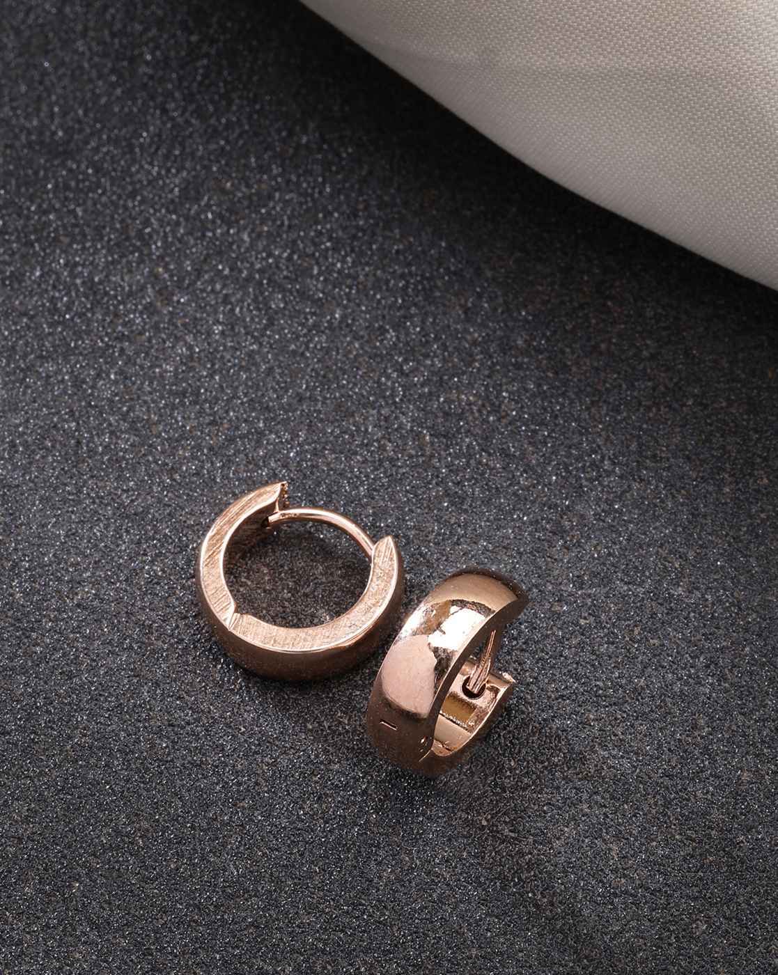 Buy Rose Gold Earrings for Men by NVR Online Ajio