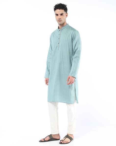 Buy Grey Kurtas for Men by SAMAV Online | Ajio.com