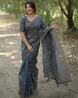 Buy Grey Sarees for Women by GRIVA DESIGNER Online | Ajio.com