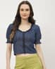 Buy Indigo Blue Tops for Women by MADAME Online | Ajio.com