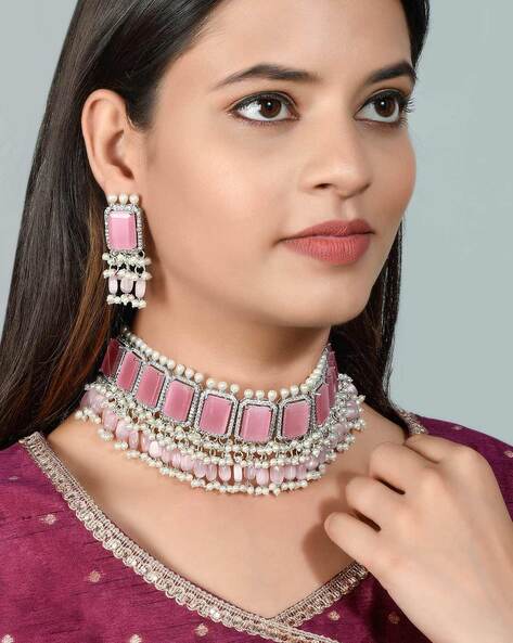 Buy Pink FashionJewellerySets for Women by Silvermerc Designs Online Ajio