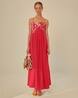 Buy FARM RIO Fish Top Linen A-Line Maxi Dress | Red Color Women | AJIO LUXE