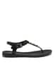 Buy Black Flat Sandals for Women by SOLETHREADS Online | Ajio.com
