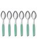Buy Victorinox Set of 6 Stainless Steel Tea Spoons | Mint Green Color ...