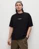 Buy ALL SAINTS Subverse Oversized Cotton T-Shirt with Embroidered Logo ...