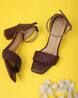 Buy Maroon Heeled Sandals for Women by AlwaysIconics Online | Ajio.com