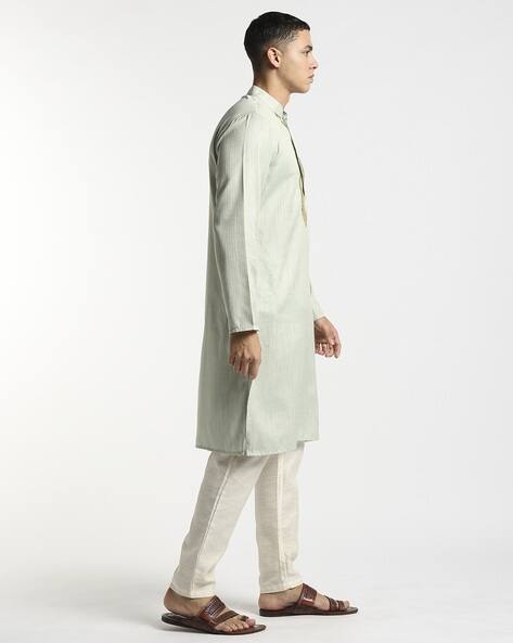 Buy Pista Green Kurtas for Men by SAMAV Online | Ajio.com