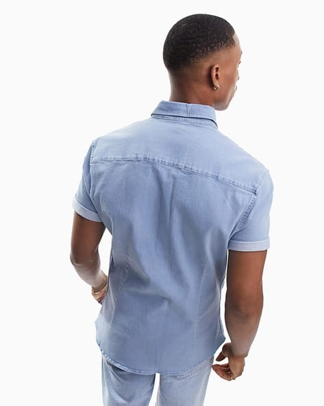 Buy Blue Shirts for Men by ASOS DESIGN Online | Ajio.com