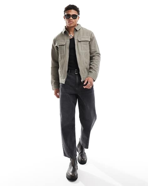 Buy Grey Jackets & Coats for Men by ASOS DESIGN Online | Ajio.com
