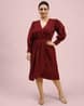 Buy Maroon Dresses for Women by Curvy Lane Online | Ajio.com