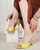 Buy Lemon Yellow Heeled Sandals for Women by Everqupid Online | Ajio.com