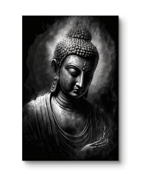 Black buddha painting store