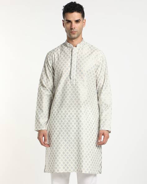 Buy Grey Kurtas for Men by SAMAV Online | Ajio.com