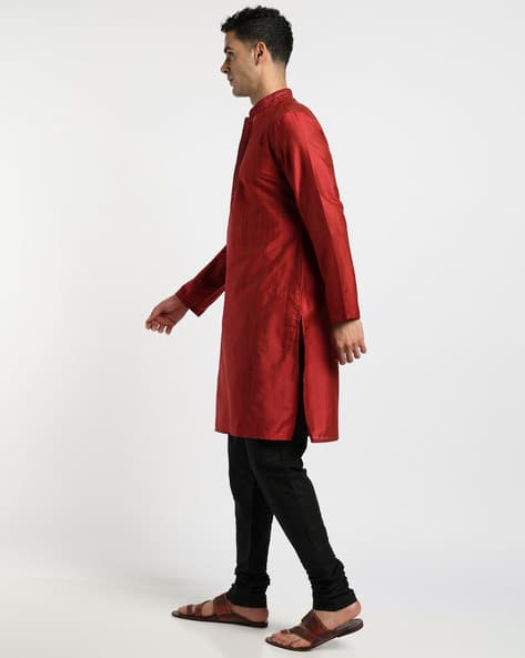Buy Red Kurtas for Men by SAMAV Online | Ajio.com