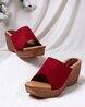 Buy Maroon Heeled Sandals for Women by TRASE Online | Ajio.com