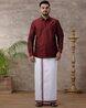 Buy Maroon Ethnic Suit Sets for Men by Ramraj Cotton Online | Ajio.com