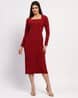 Buy Brick Red Dresses for Women by MADAME Online | Ajio.com