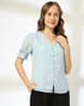 Buy Sky Blue Tops for Women by PROJECT EVE Online | Ajio.com