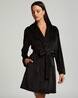 Buy Hunkemoller Velours Short Bathrobe | Black Color Women | AJIO LUXE