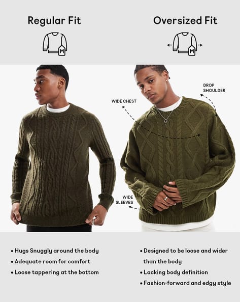 Buy Green Sweaters & Cardigans for Men by ASOS DESIGN Online | Ajio.com
