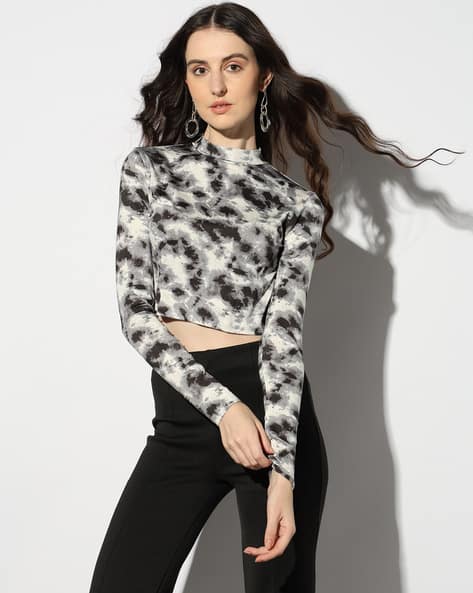 Buy White & Black Tshirts for Women by Outryt by AZORTE Online | Ajio.com