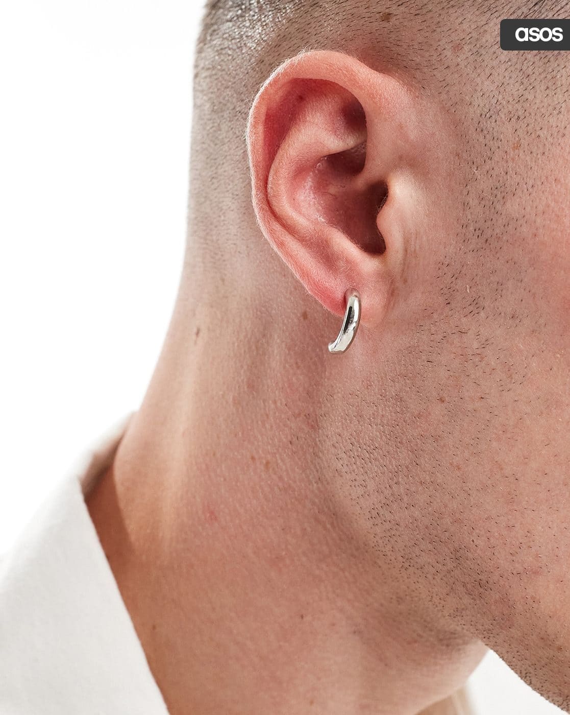 Buy Silver Toned Earrings for Men by ASOS DESIGN Online Ajio