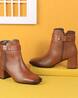 Buy Tan Boots for Women by Mochi Online | Ajio.com