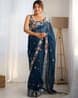 Buy Navy Blue Sarees for Women by Ri-wah Online | Ajio.com