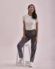 Buy Silver Grey Trousers & Pants for Women by GO COLORS Online | Ajio.com