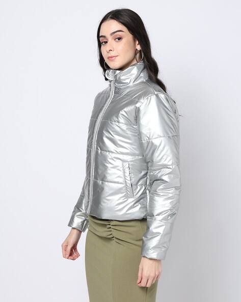 Buy Silver Jackets & Coats for Women by YOUSTA Online | Ajio.com